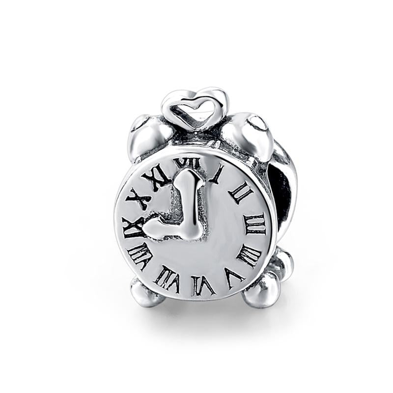Silver Clock Charm – The Silver Goose NZ